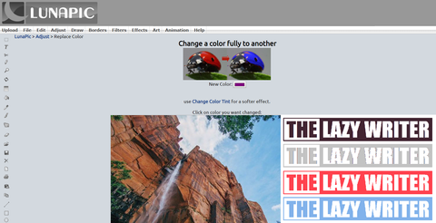 Lunapic – the Free Online Image Editor - The Lazy Writer